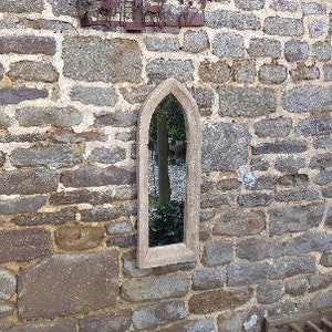 Long Tall Stone Lancet Arch Garden Mirror - Etsy UK