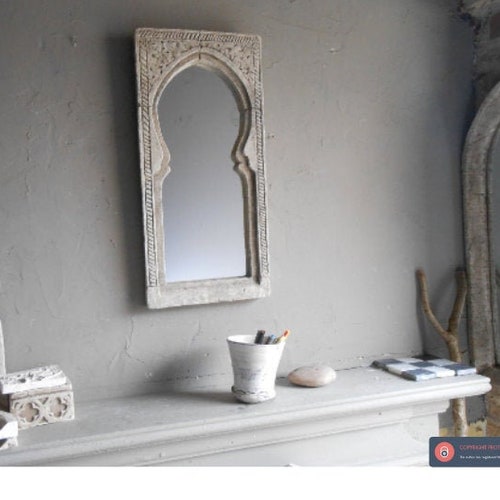 Acanthus Vintage Rustic Stone Mirror - Etsy