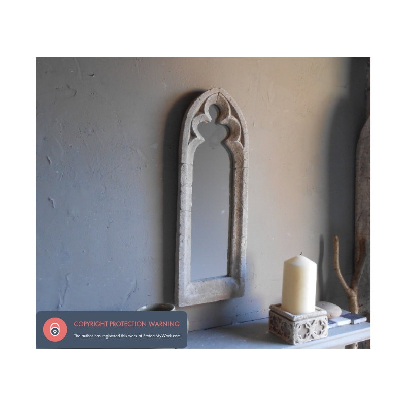 Beautiful Gothic Church Stone Lancet Mirror - Etsy UK