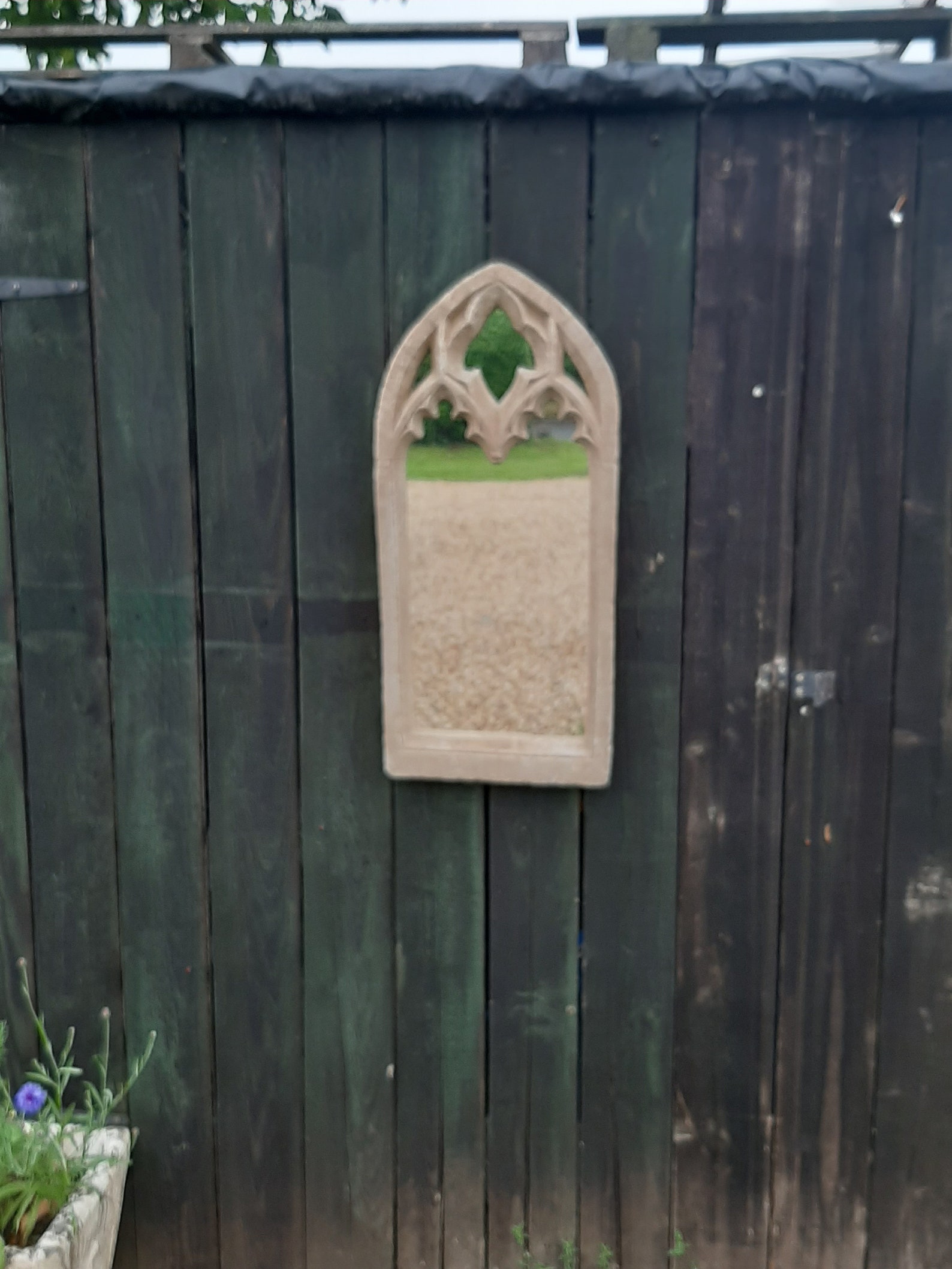 Gothic Arch Stone Garden Mirror - Etsy UK