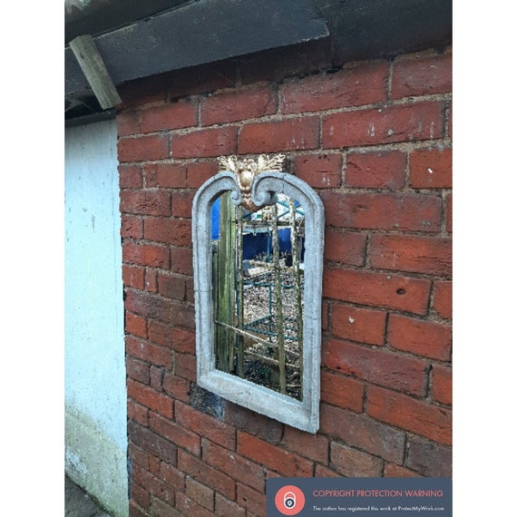Large Baroque Stone Mirror Touch of Gold - Etsy UK