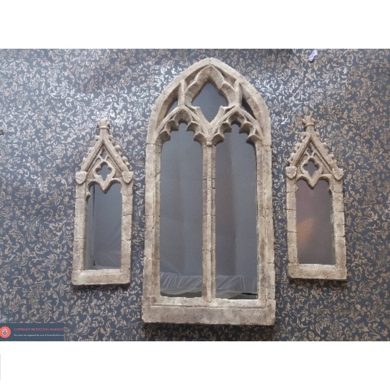 Fabuloso conjunto gótico de espejos rústicos hechos a mano | Etsy