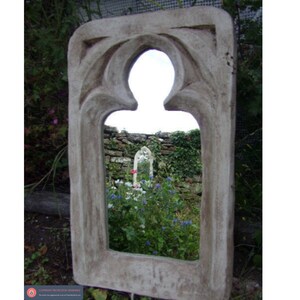 Large Rustic Stone Garden or Interior Gothic Mirror - Etsy