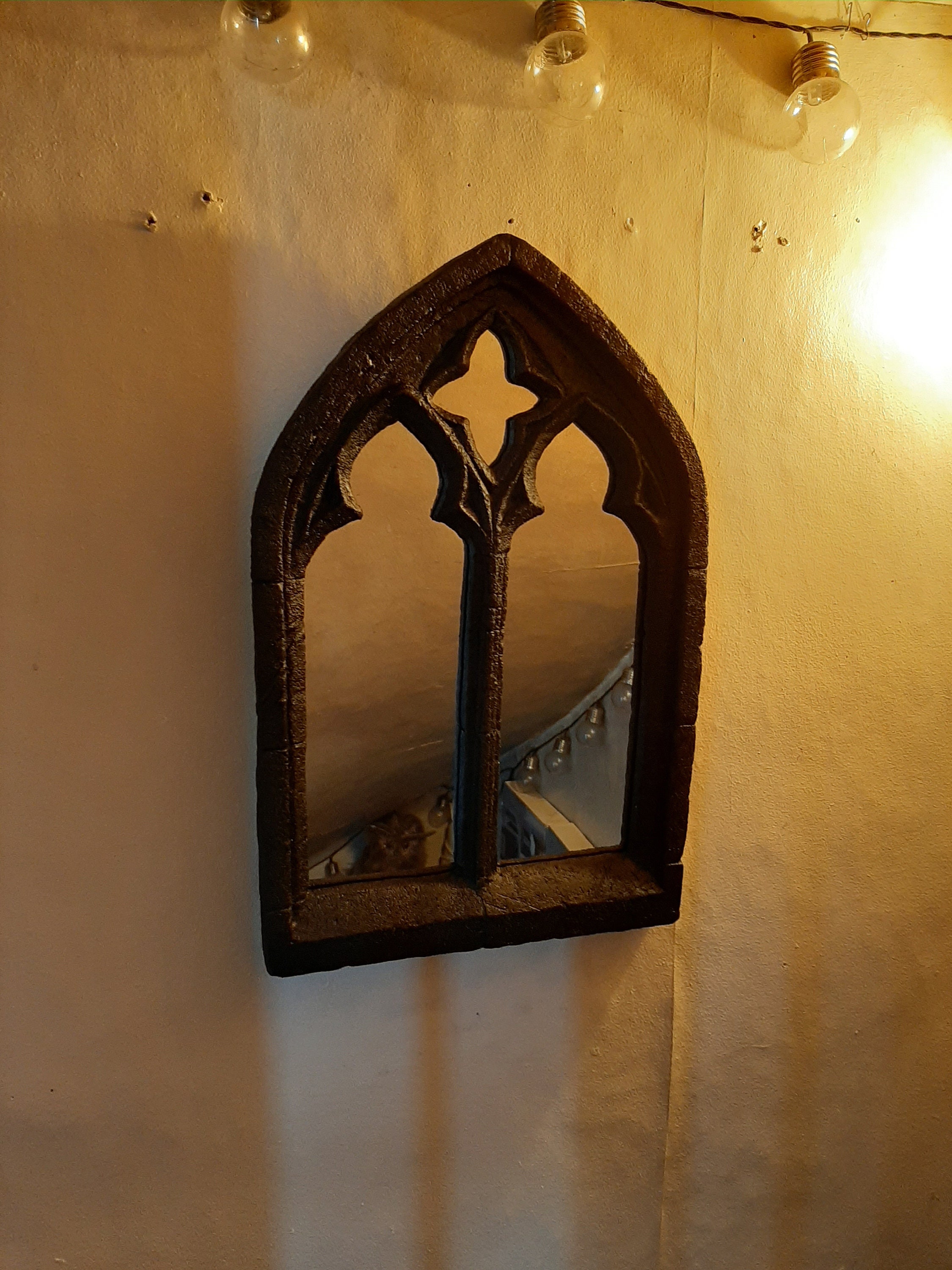 Gothic Double Light Arched Stone Vintage Mirror - Etsy UK