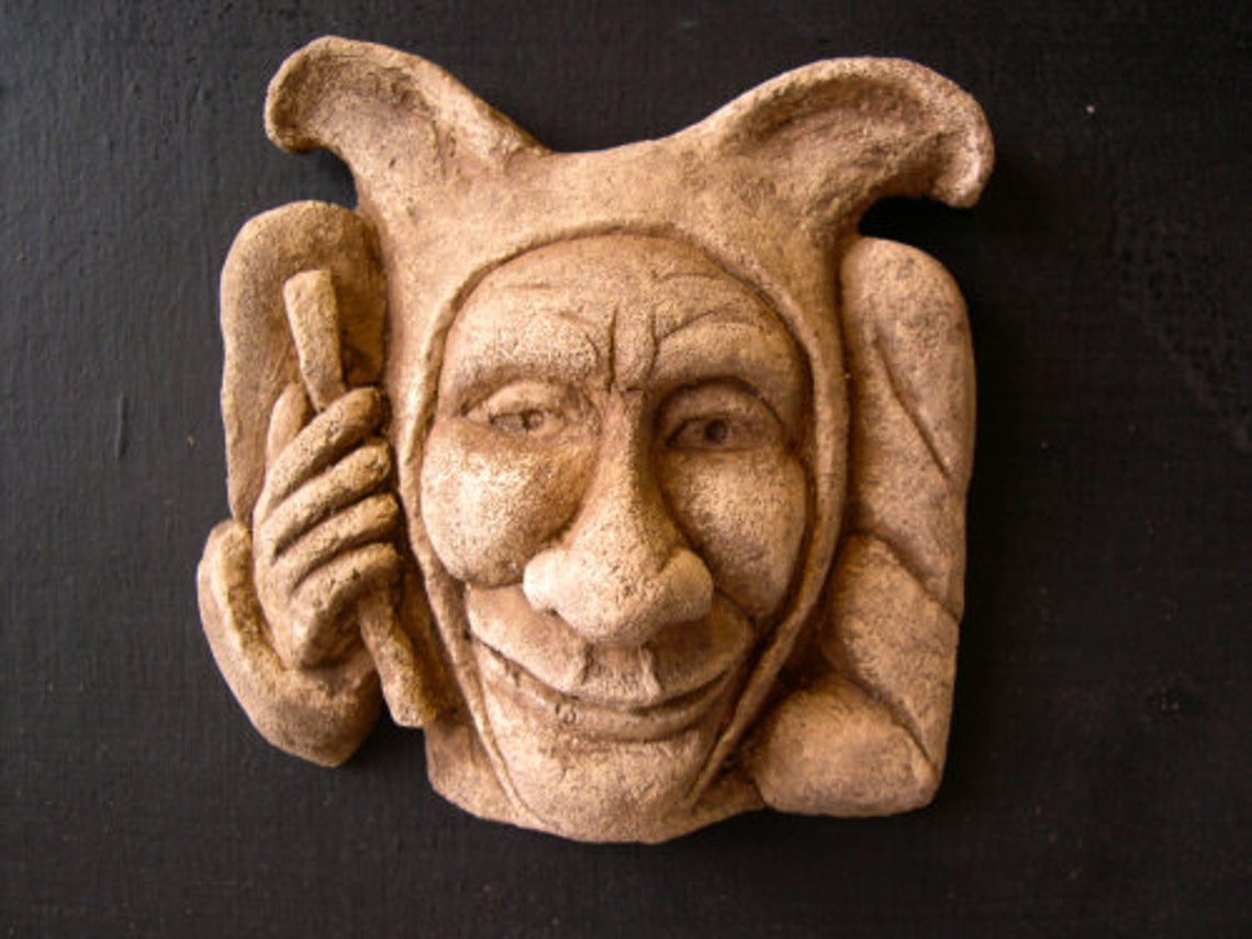 Gothic Jester Grotesque Garden Stone Plaque - Etsy UK