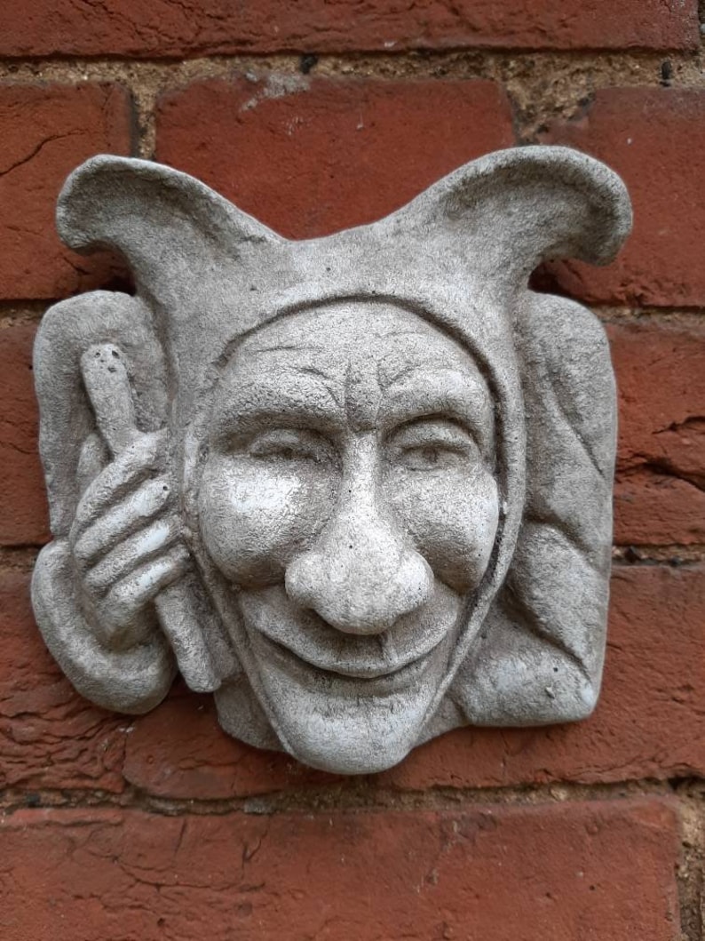 Gothic Jester Grotesque Garden Stone Plaque - Etsy UK