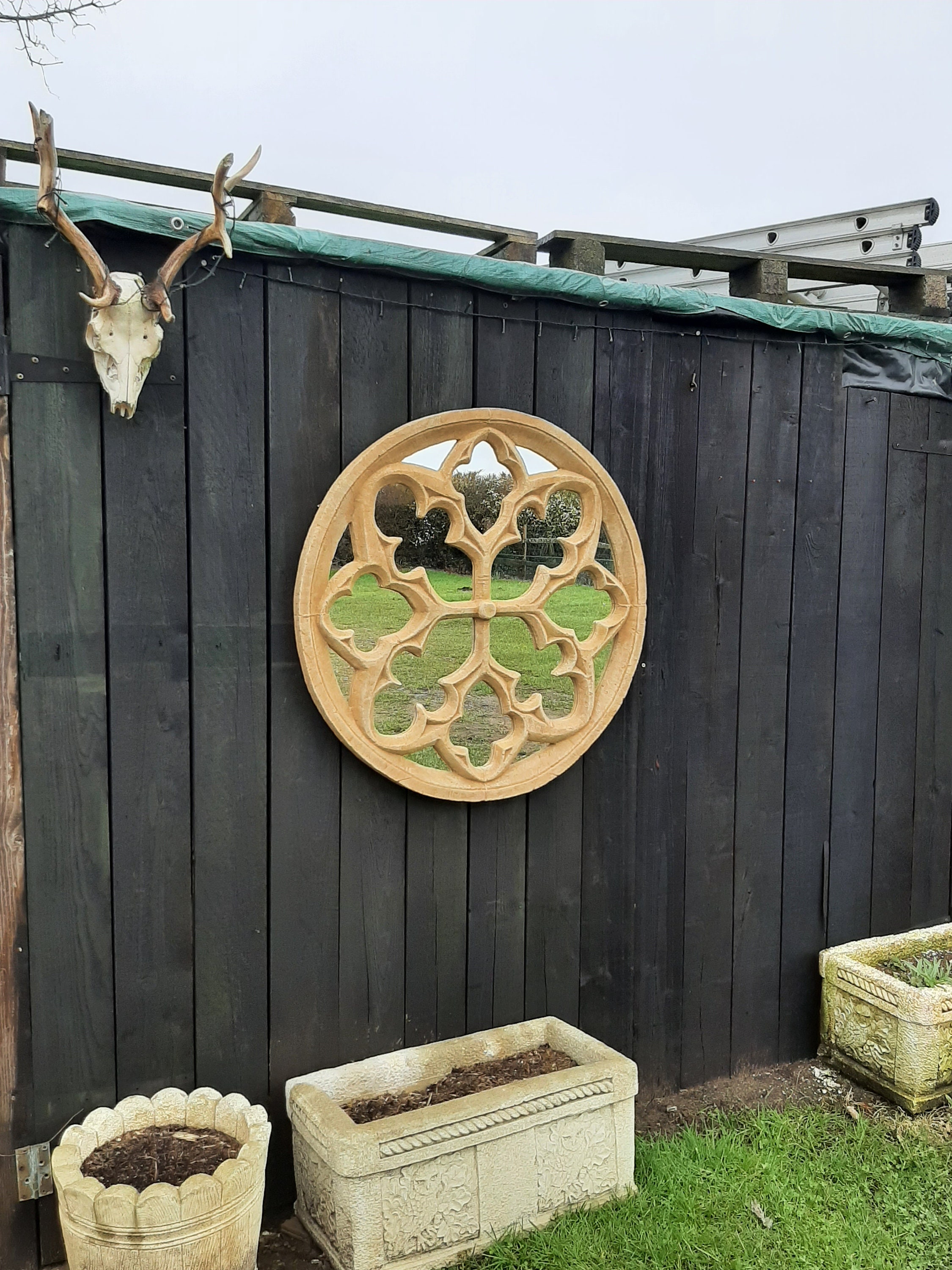 Large Gothic Garden Church Rose Window Mirror - Etsy UK