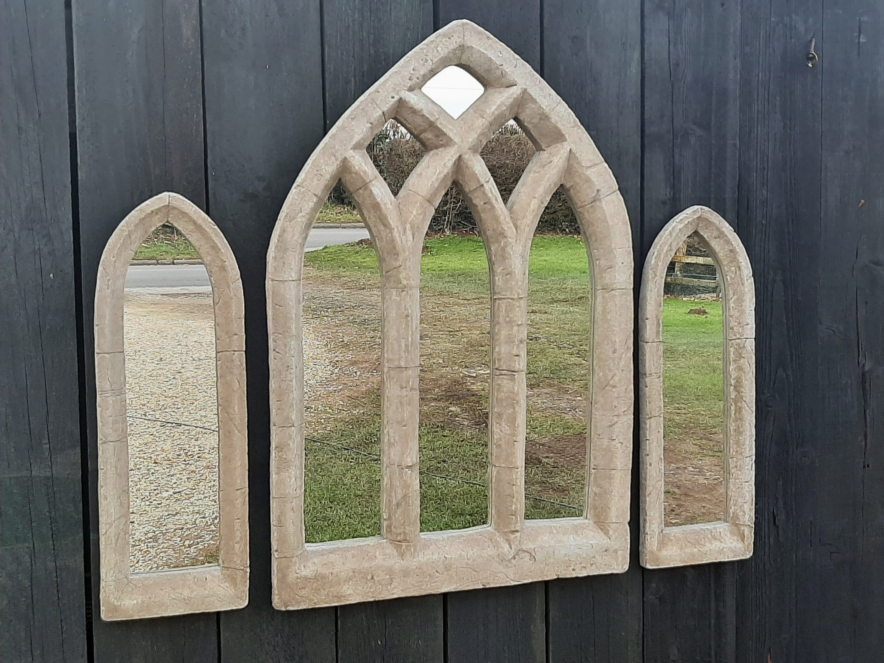 Set of Three Gothic Arch Church Mirrors - Etsy UK