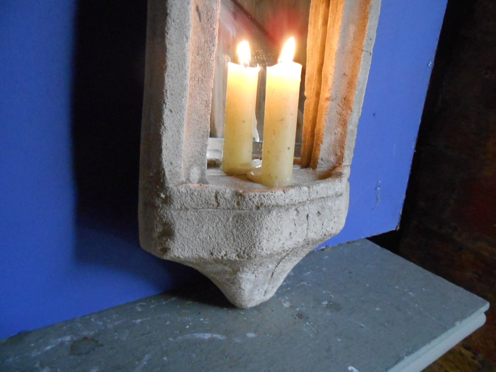 Gothic Candle Sconce Stone Trefoil Mirror - Etsy