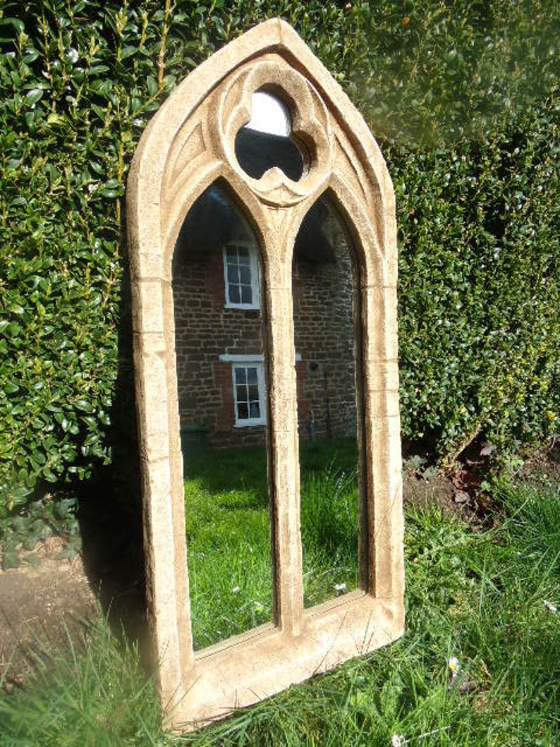 Stunning Double Light Gothic Garden Mirror - Etsy UK