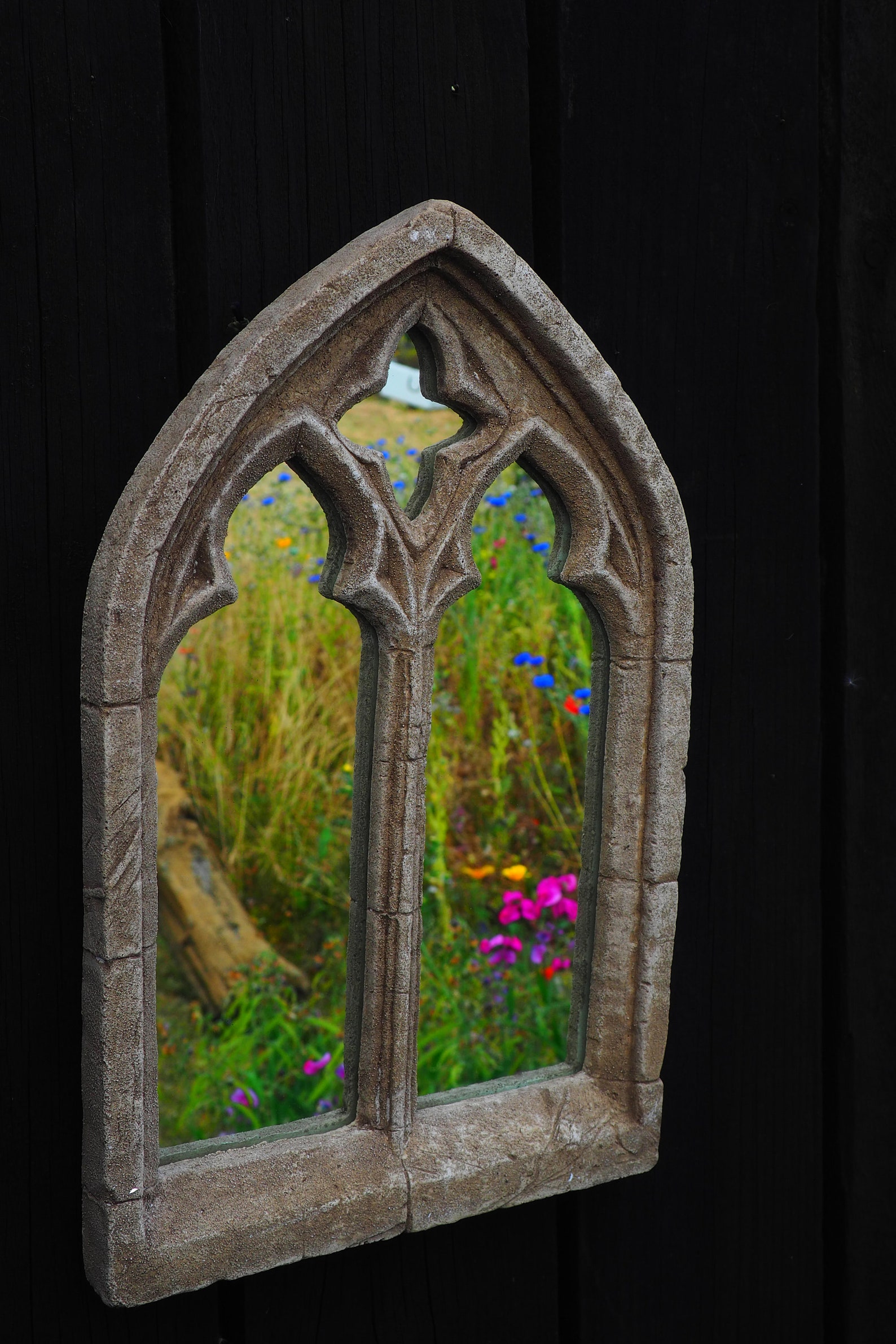 Gothic Double Light Arched Stone Vintage Mirror - Etsy