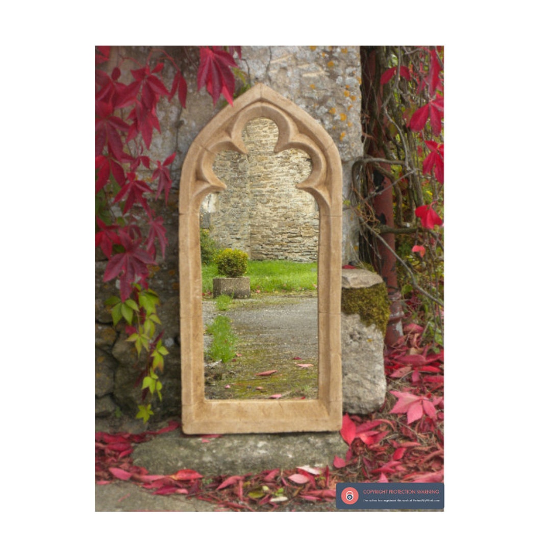Gothic Garden Church Mirror Single Trefoil Lancet Vintage Mirror - Etsy UK