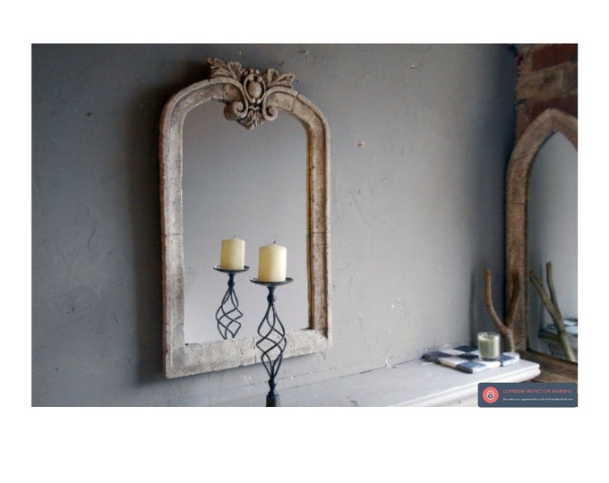 Beautiful Large Baroque Rustic Stone Wall Mirror - Etsy