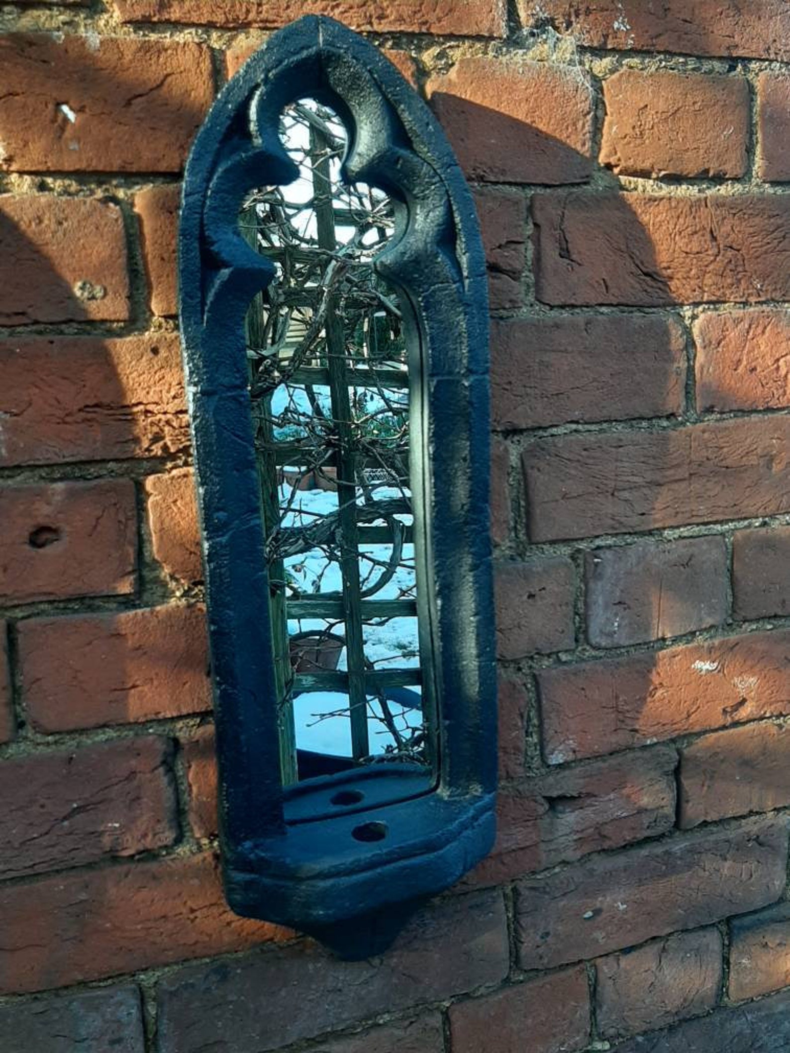 Gothic Candle Sconce Stone Trefoil Mirror - Etsy UK