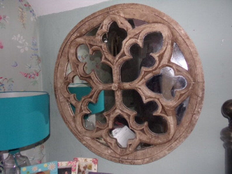 Large Gothic Garden Church Rose Window Mirror - Etsy UK