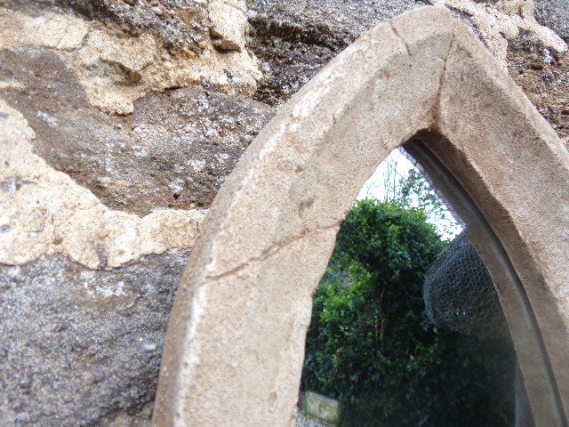 Long Tall Stone Lancet Arch Garden Mirror - Etsy