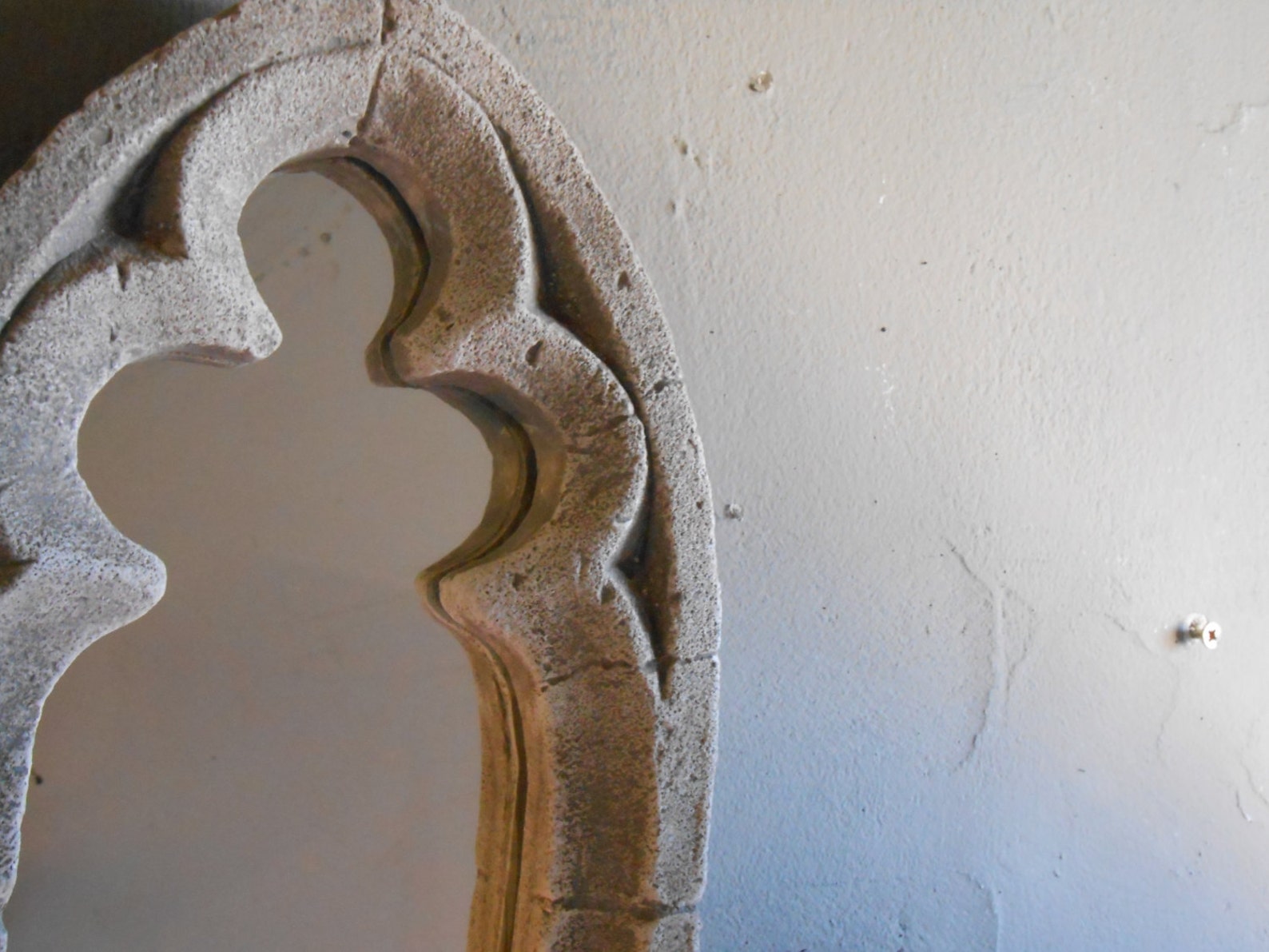 Gothic Candle Sconce Stone Trefoil Mirror - Etsy