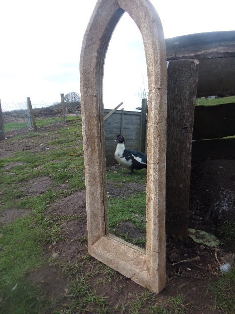 Long Tall Stone Lancet Arch Garden Mirror - Etsy