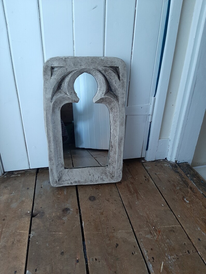 Large Rustic Stone Garden or Interior Gothic Mirror | Etsy UK