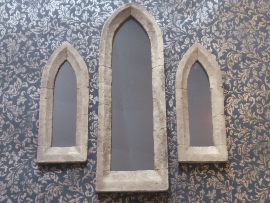 Set of Three Vintage Gothic Arch Mirrors - Etsy