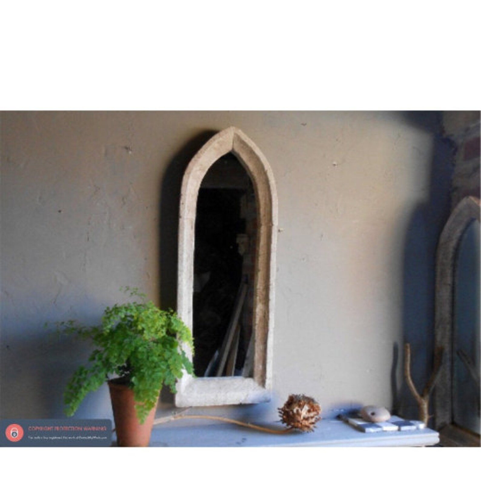 Long Tall Stone Lancet Arch Garden Mirror - Etsy UK