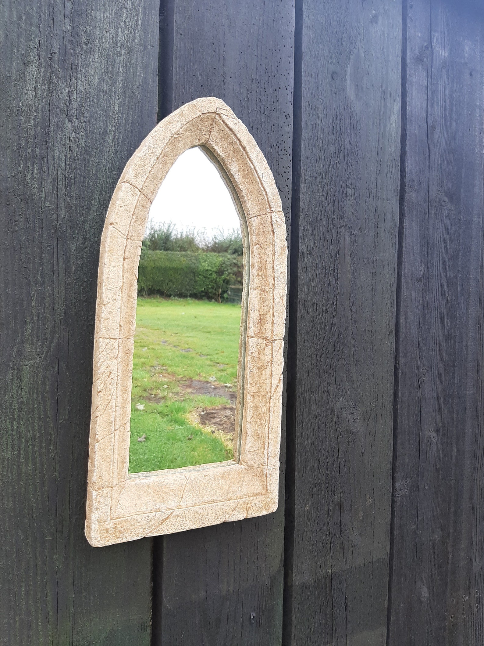 Medium Gothic Stone Mirror - Etsy UK