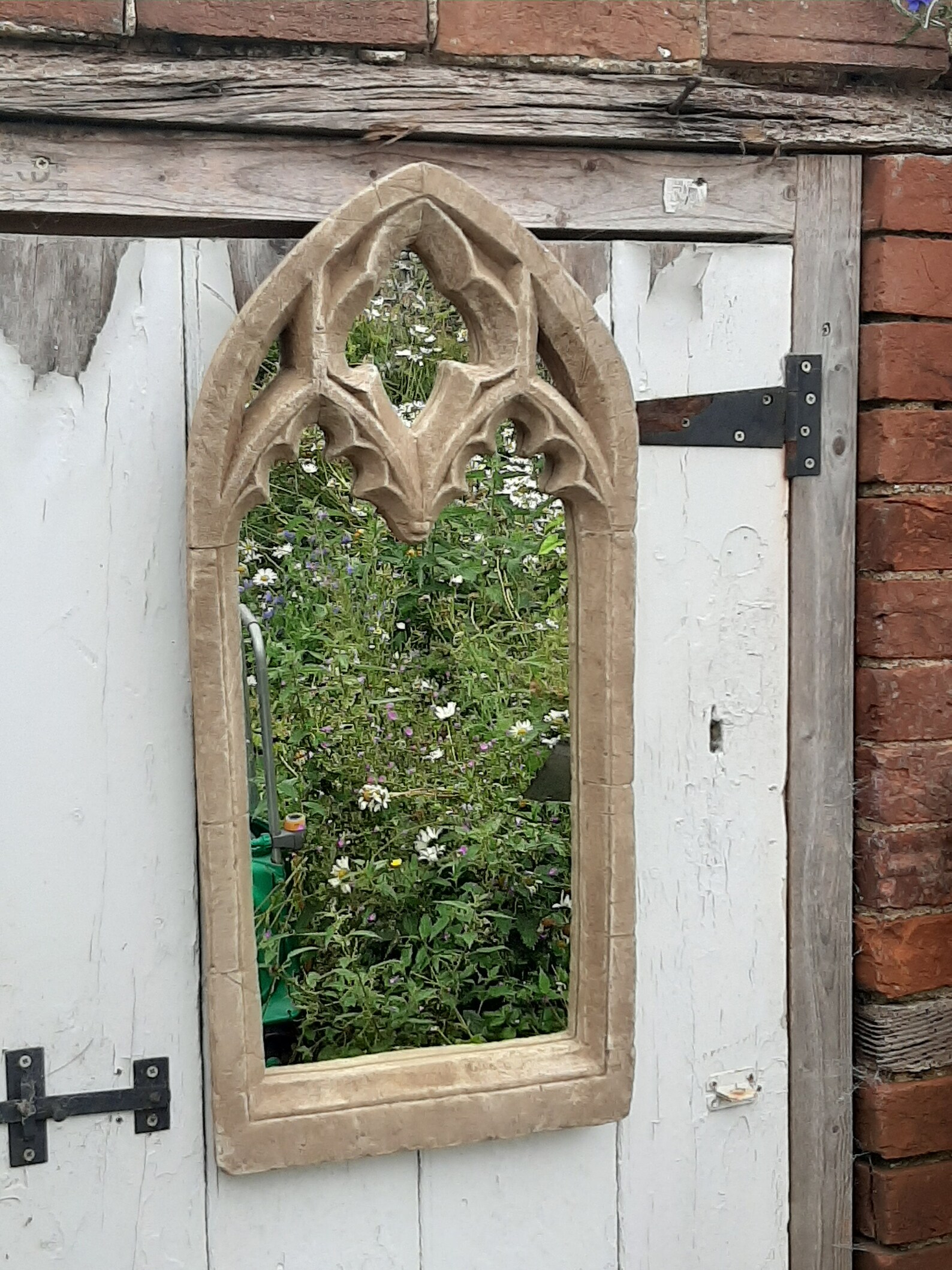 Gothic Arch Stone Garden Mirror - Etsy UK