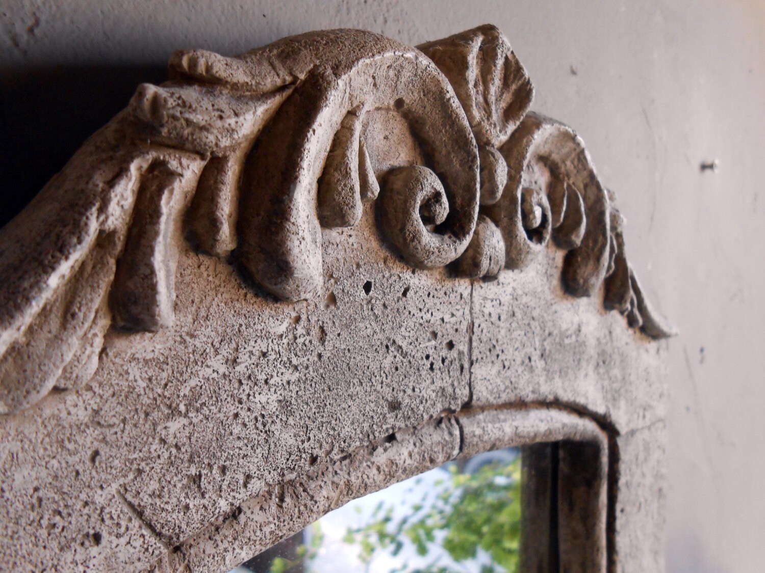 Acanthus Vintage Rustic Stone Mirror - Etsy