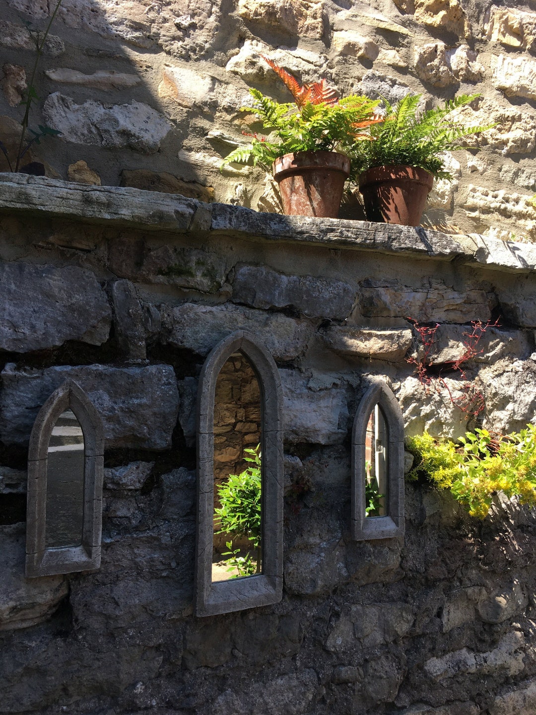 Set of Three Vintage Gothic Arch Mirrors - Etsy UK