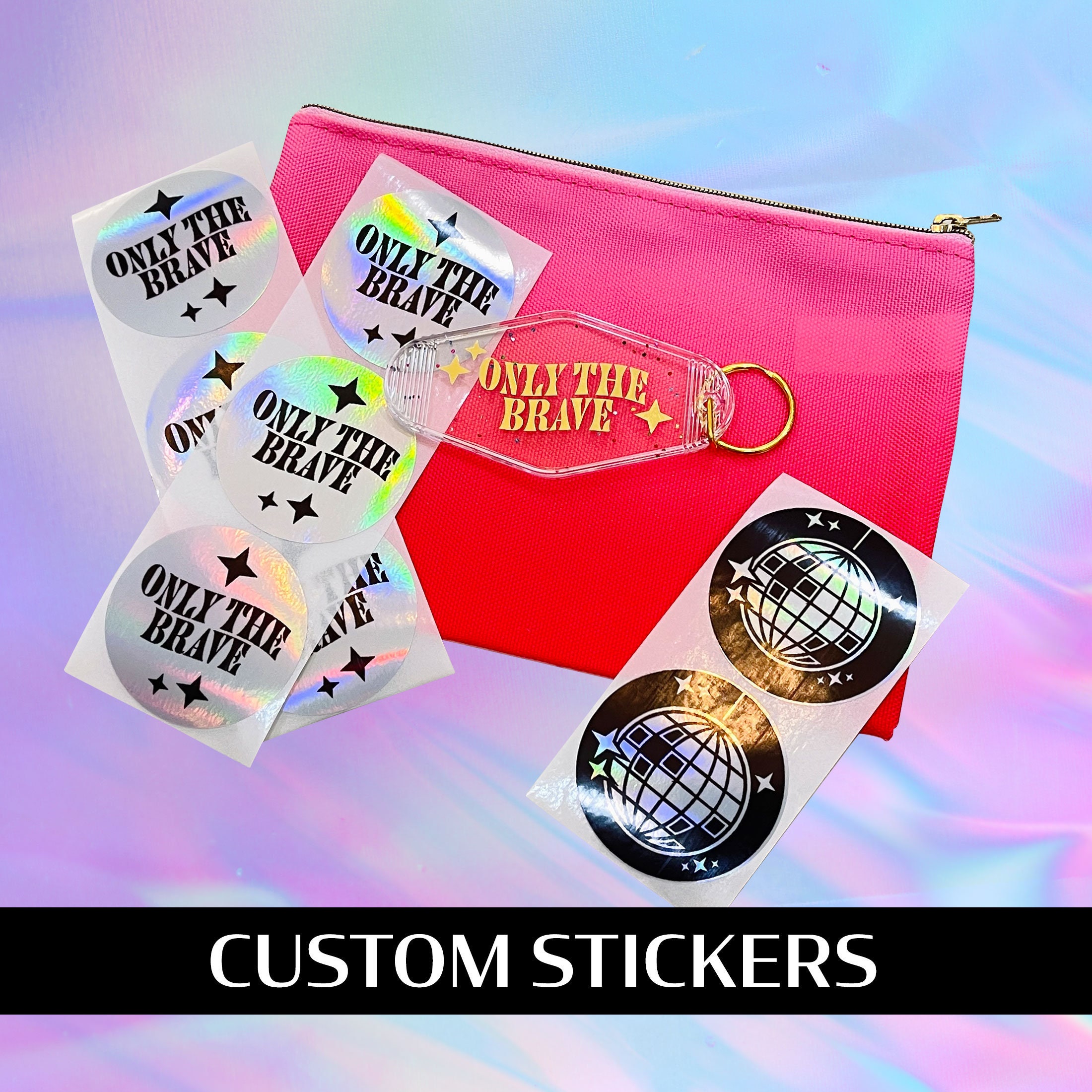 Custom Round Sticker - Logo, Personalized, Holographic - Etsy