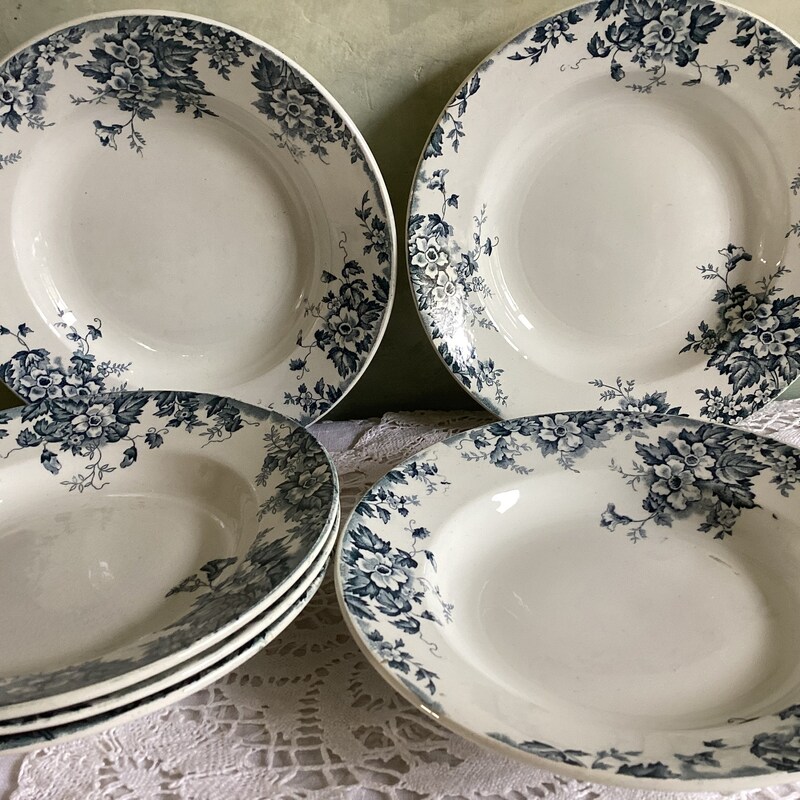 Antique Blue Plates - Etsy