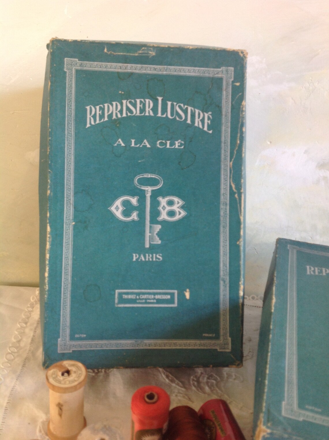 2 French antique cardboard boxes. Haberdashery boxes .Storage | Etsy