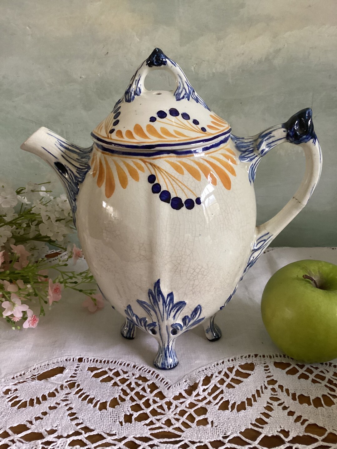 Teapot or Coffee Pot by Creil Et Montereau Design Alsace. Antique ...