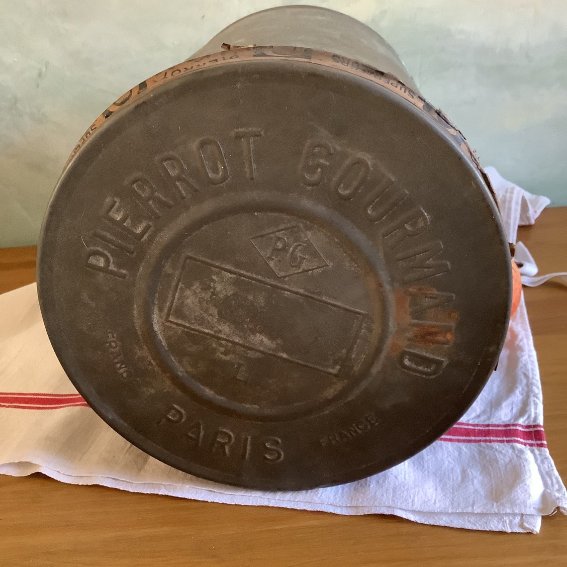 V. Large Antique French Tin. Shop Counter Sweet Tin. Pierrot - Etsy