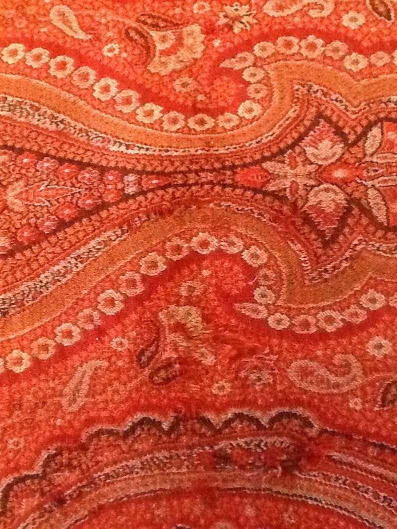 Very Very Long Throw With Cashmere Motifs. Very Large - Etsy