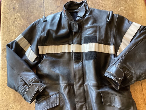 Free Shipping ! Vintage French firefighters leather j… - Gem