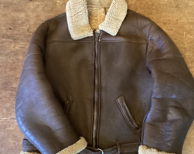 Original WW II Flying Jacket. Antique Royal Air Force Sheepskin Flying ...