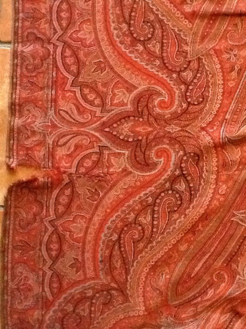 Very Very Long Throw With Cashmere Motifs. Very Large - Etsy