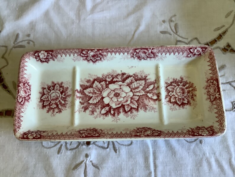 Gorgeous Antique French Wash Basin Set. Red and White - Etsy