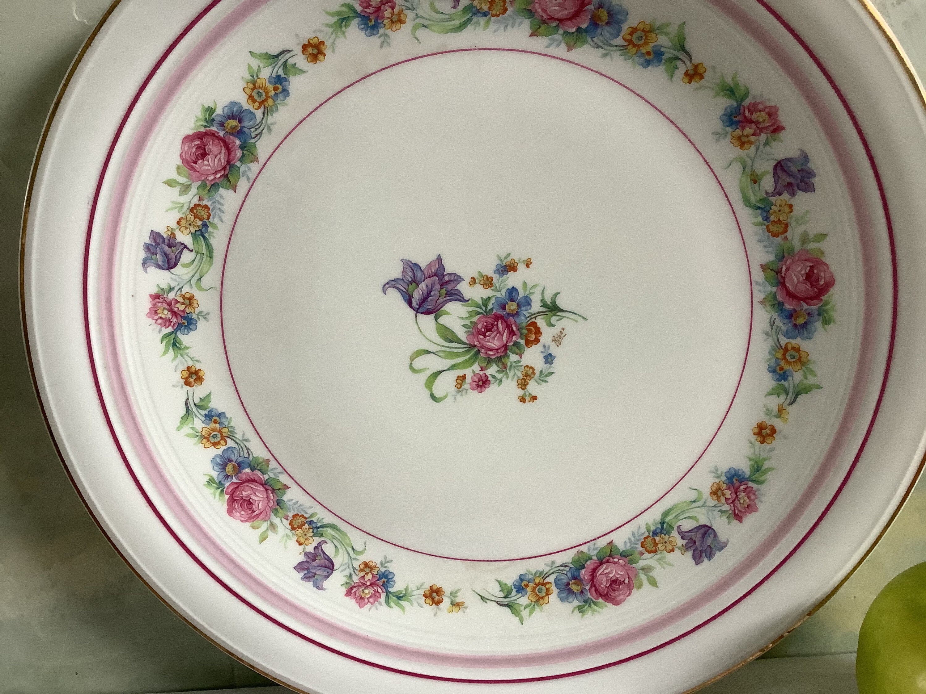 Very Large Serving Plate. Vintage Limoges Porcelain Serving Platter ...