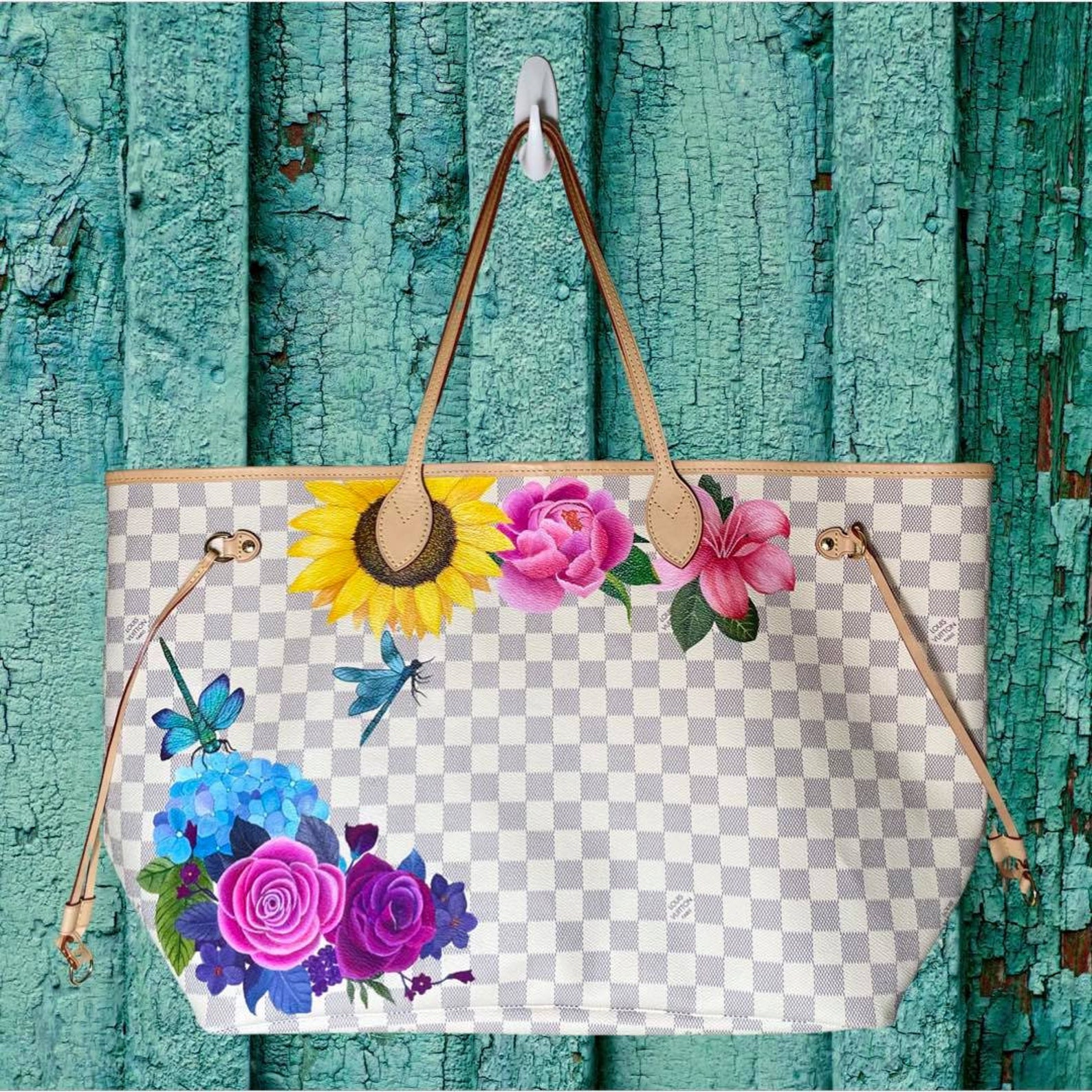 Custom Hand Painted Tote Handbag...customer Provide the Bag - Etsy