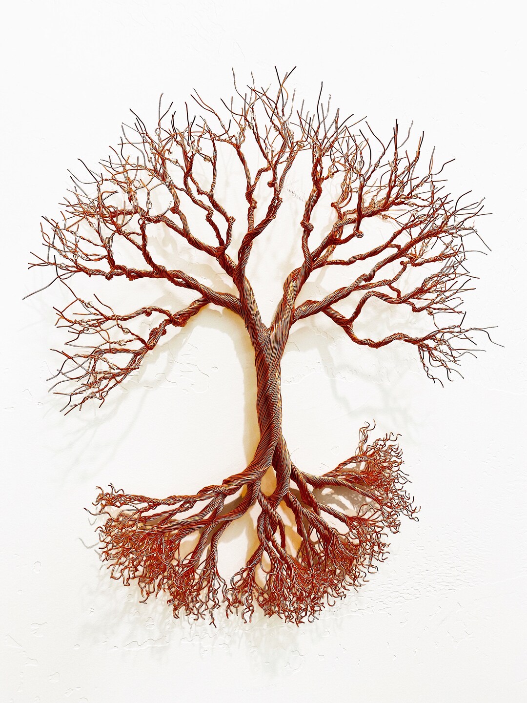 Wire Tree Sculpture Copper and Branches Home Decor Gift Rustic Unique ...