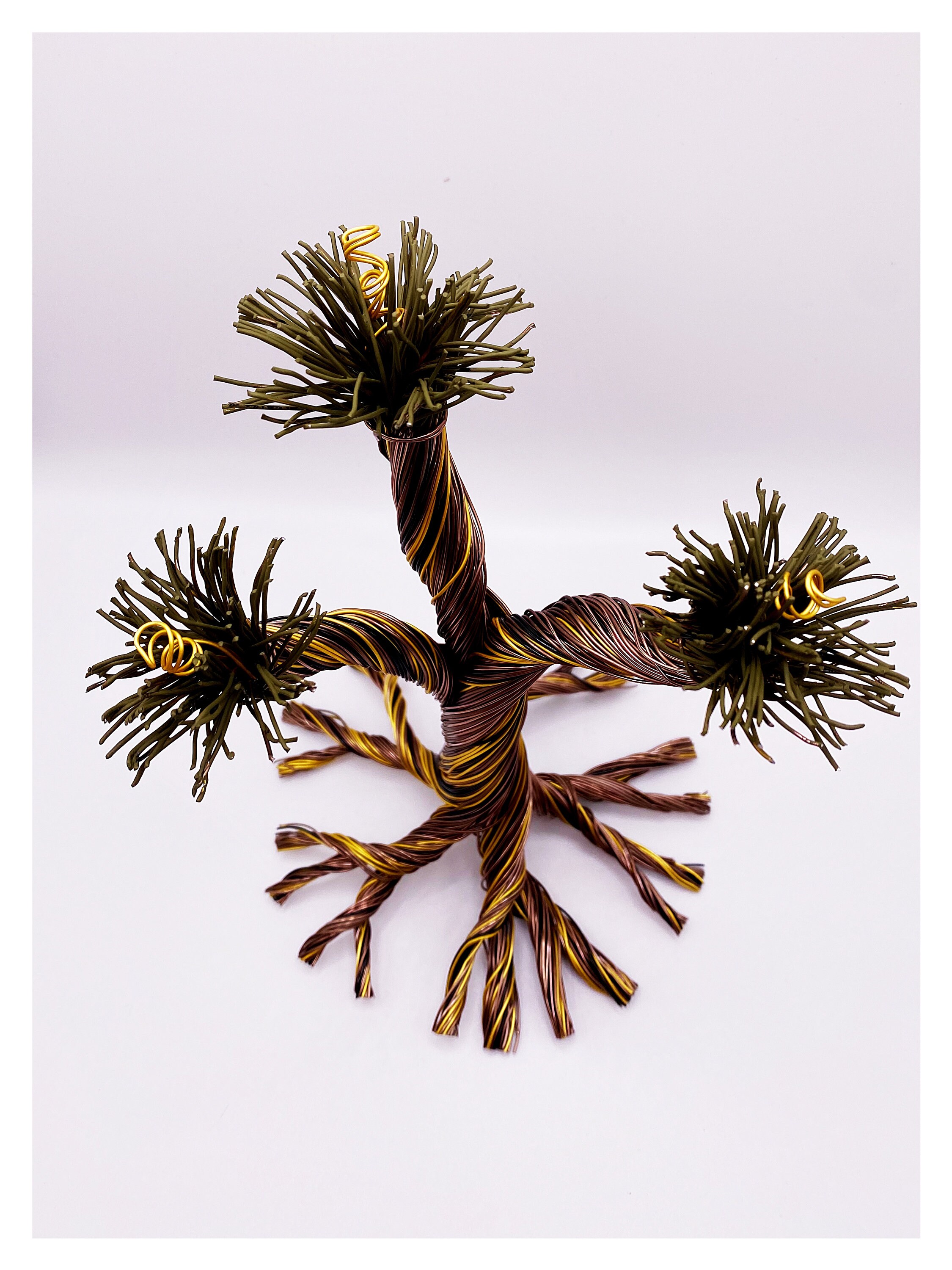 Made to Order Wire Tree Sculpture Joshua Tree Bronze Brown Color ...