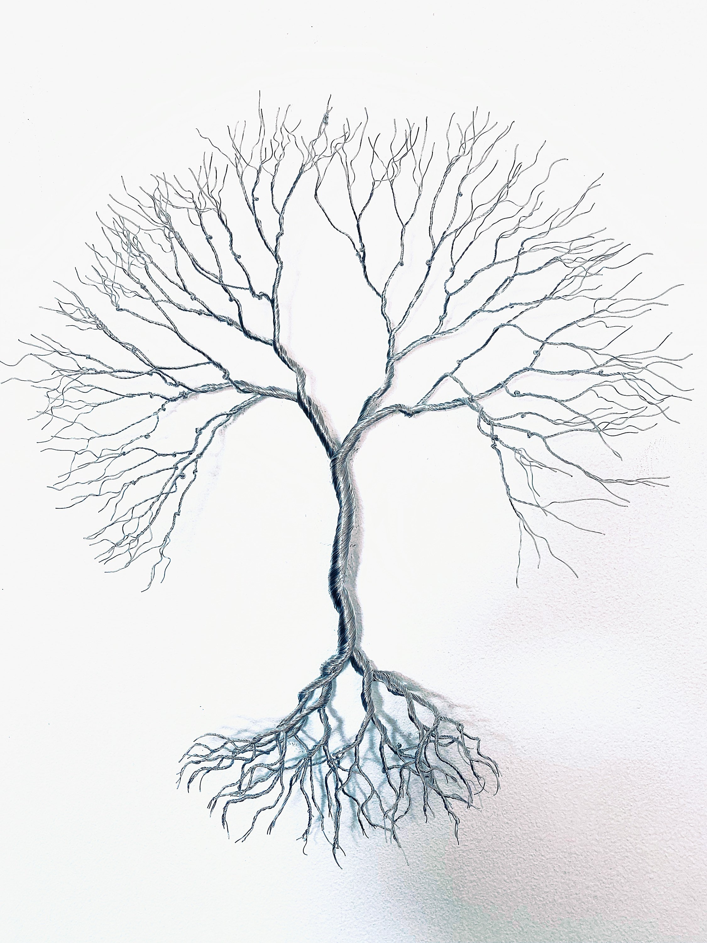 Sculpture Wire Tree Wall Decor Silver Home Gift Nature Art - Etsy