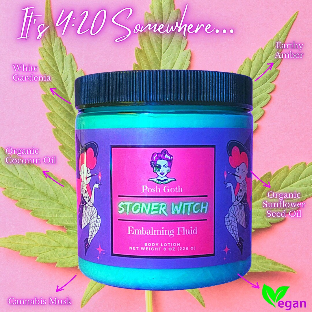 STONER WITCH Cannaflower Scented Body Lotion by Posh Goth - Etsy