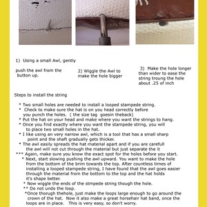 Horsehair Hat String, Cowboy Hat Stampede String, Chin Strap, Double ...