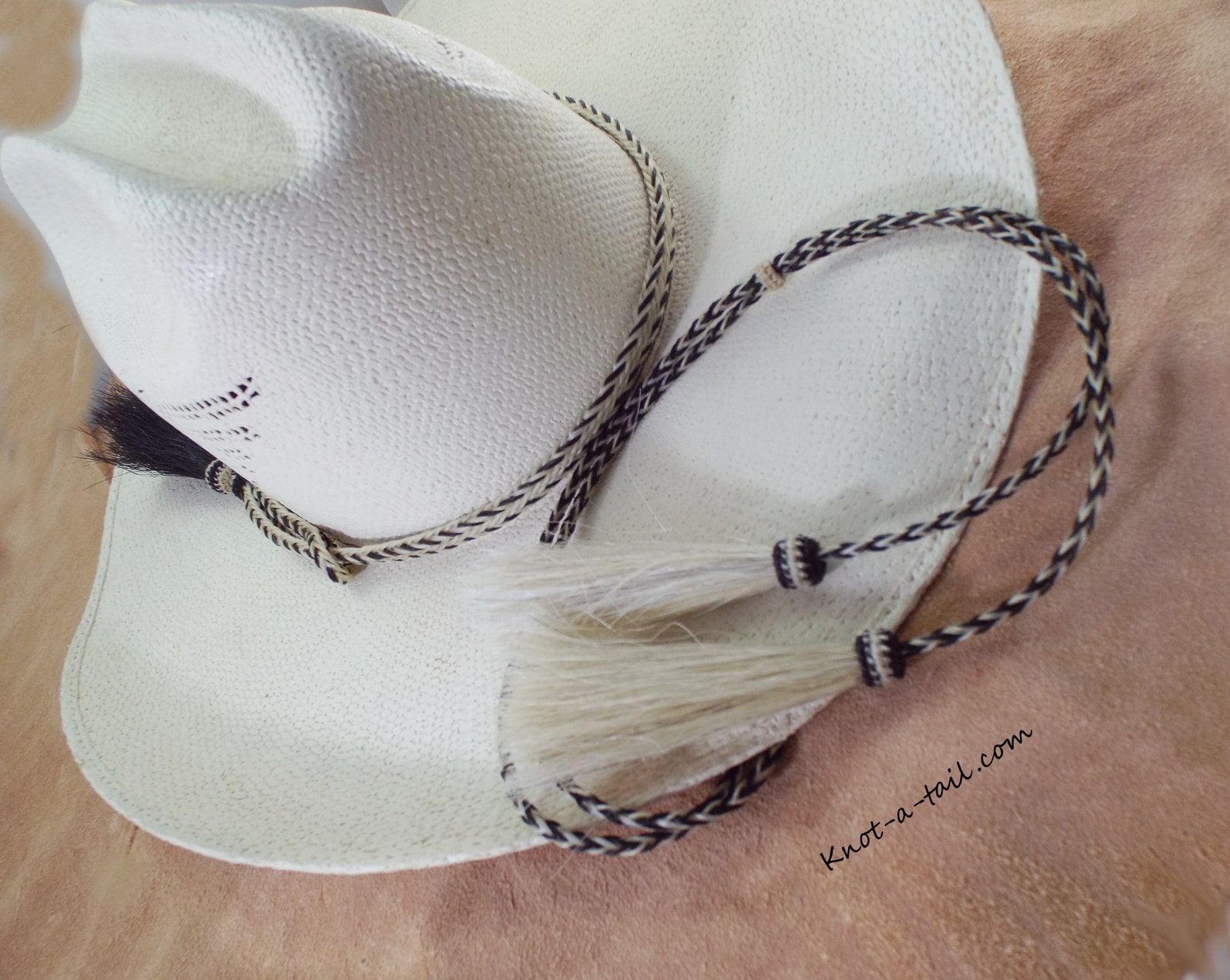Horsehair Hat String, Cowboy Hat Stampede String, Chin Strap, WHITE ...