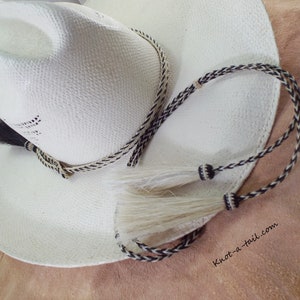Horsehair Hat String, Cowboy Hat Stampede String, Chin Strap, WHITE ...