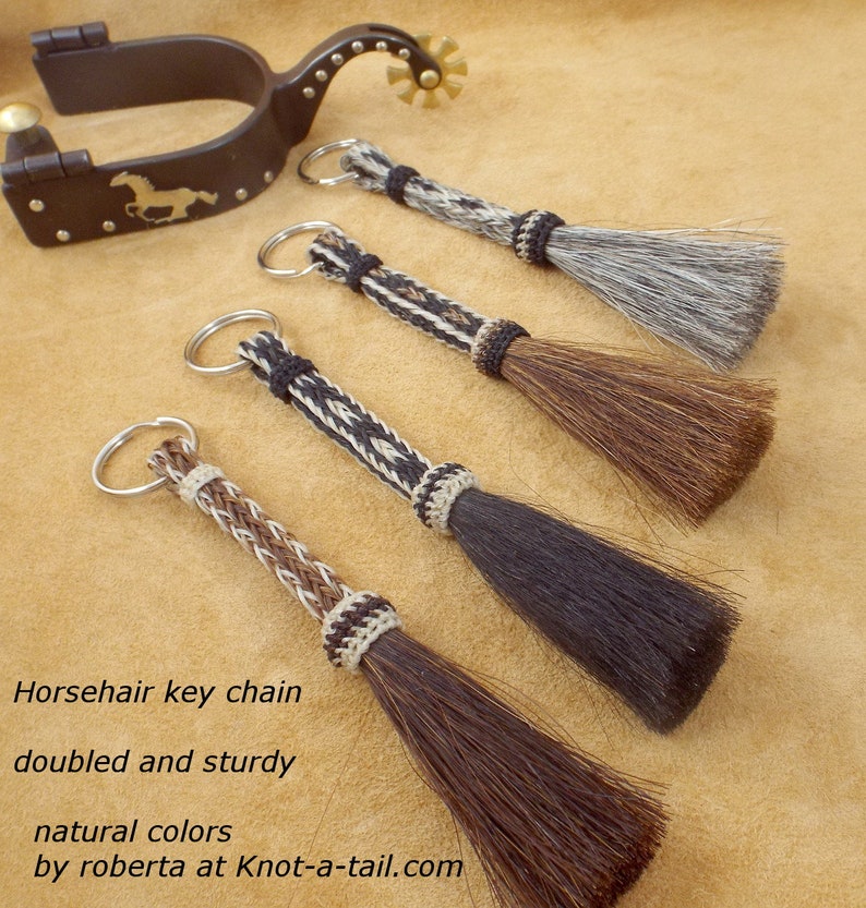 Hand-braided Horsehair Keychain, Western Tassel Design - Etsy