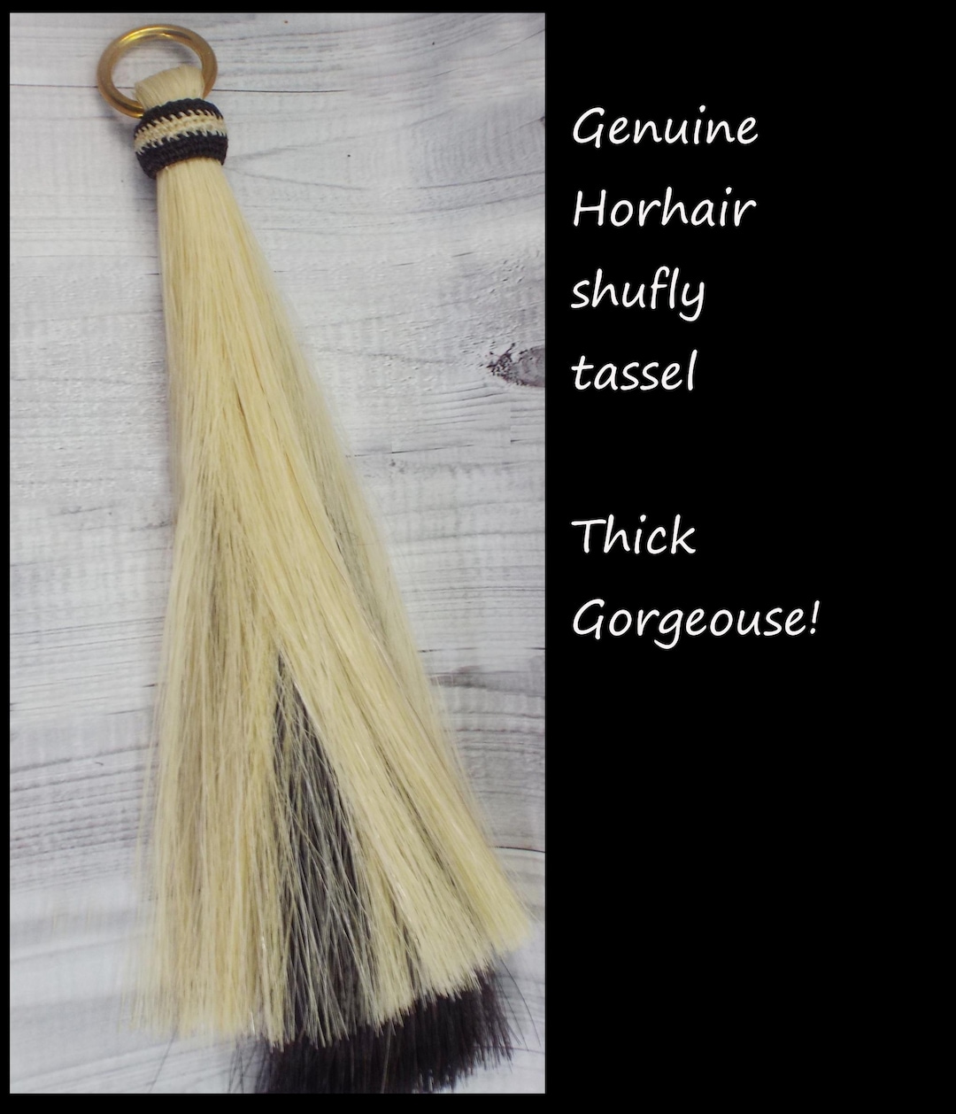 12" Horsehair Tassel, Double Layered Shu-fly Tassel, Equestrian Decor ...